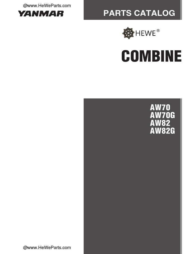 YANMAR Harvestor Parts Catalog AW70 | PDF | Valve | Engines