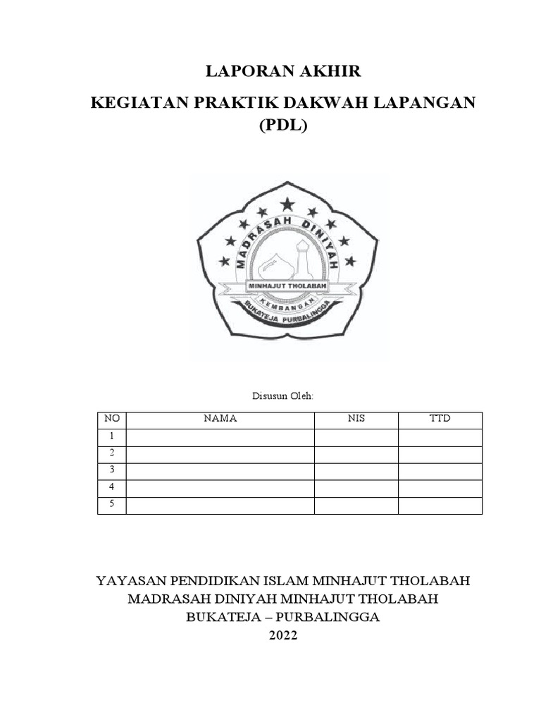 Format LPJ PDL Sip Bagus | PDF