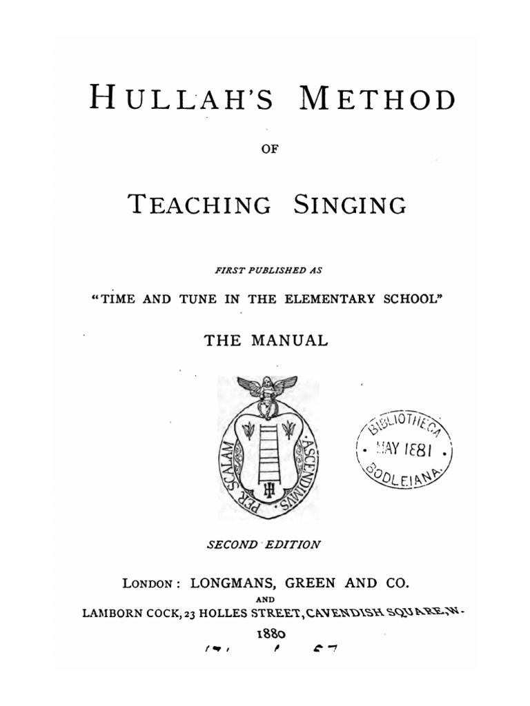 Hullahs Method of Teaching Singing (John Hullah) | PDF