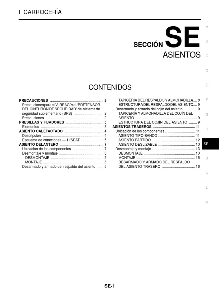 ASIENTOS | PDF | Airbag | Conector eléctrico
