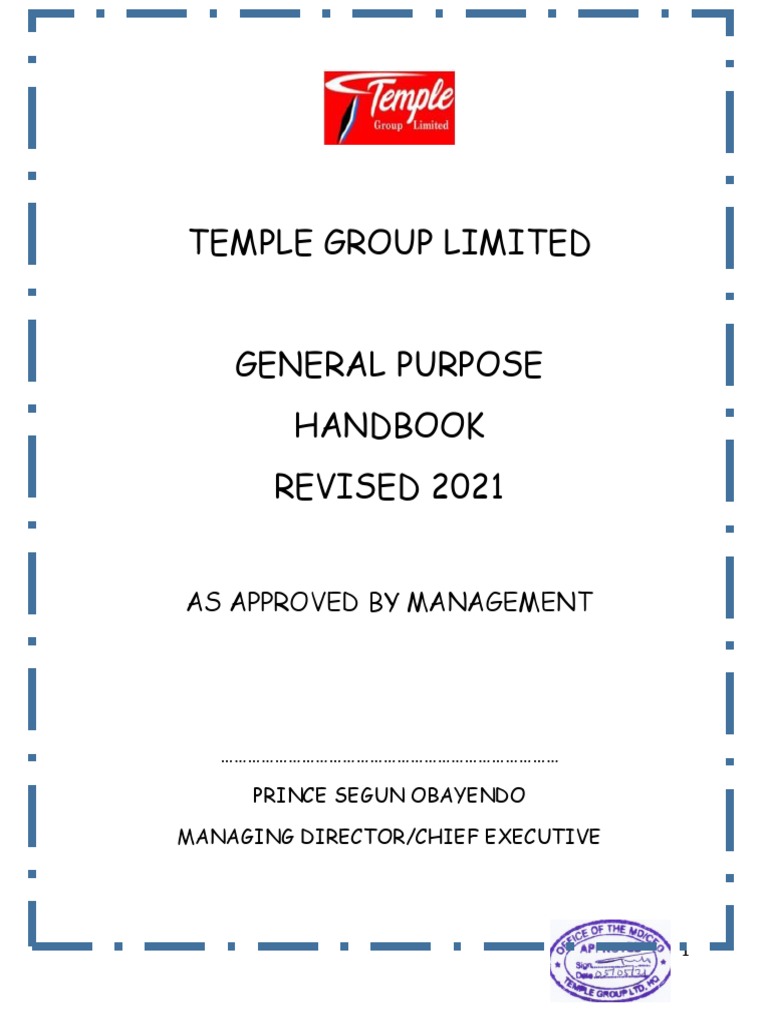 Handbook May, 2021 (Revised) Signed | PDF