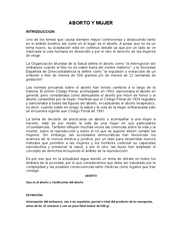 Introduccion | PDF | Aborto | El embarazo