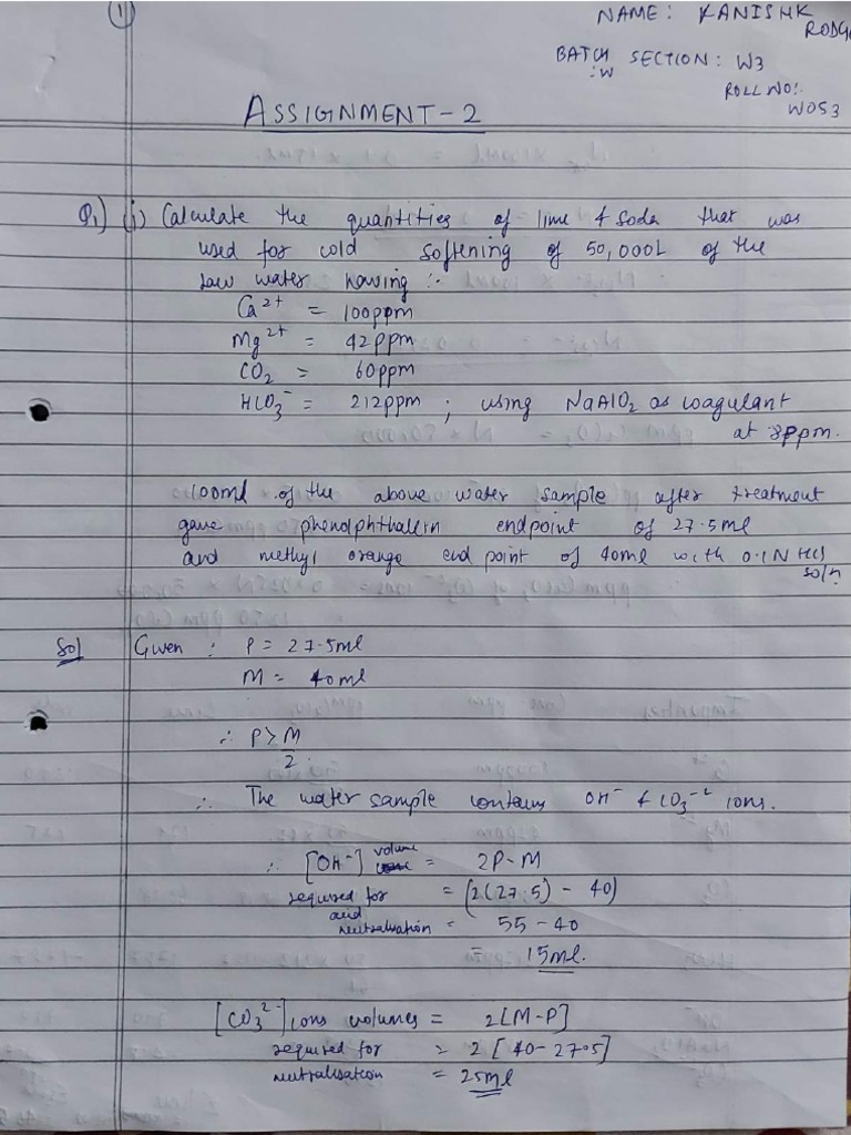Chemistry Assignment 2 New | PDF