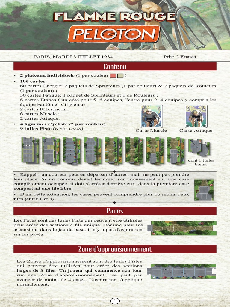 Gigamic Flamme-Rouge-Peloton Rules 10-2017 Web | PDF