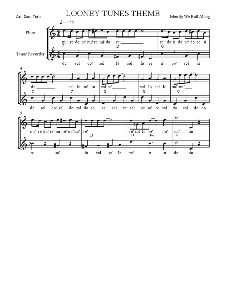Looney Tunes Theme | PDF