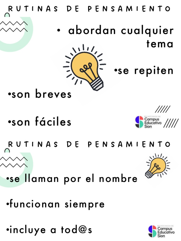 Rutinas de Pensamiento - Imprimibles | PDF