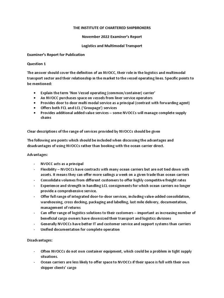 LMT Report | PDF | Cargo | Supply Chain Management