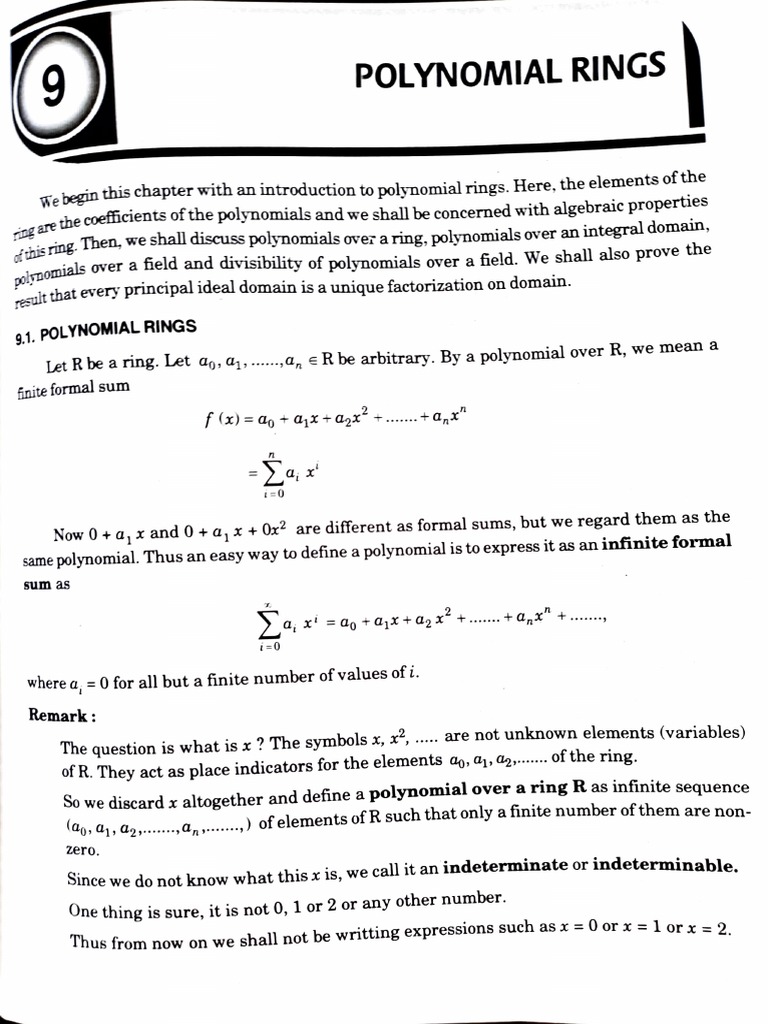 Advanced Abstract Algebra Research Paper | PDF | Ring (Mathematics ...
