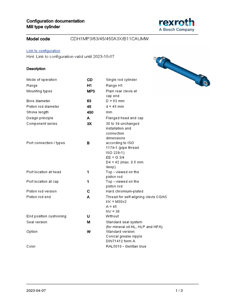Zylinder en 20230407 082741 887 Complete | PDF | Piston | Mechanical Engineering