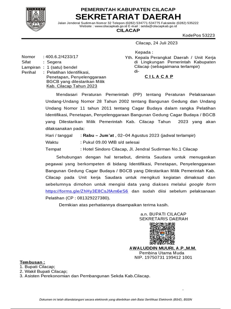 Surat Undangan TACB | PDF