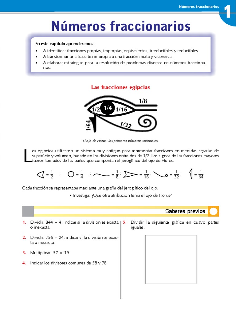 Practica 01 - Numeros Fraccionarios | PDF | División (Matemáticas ...