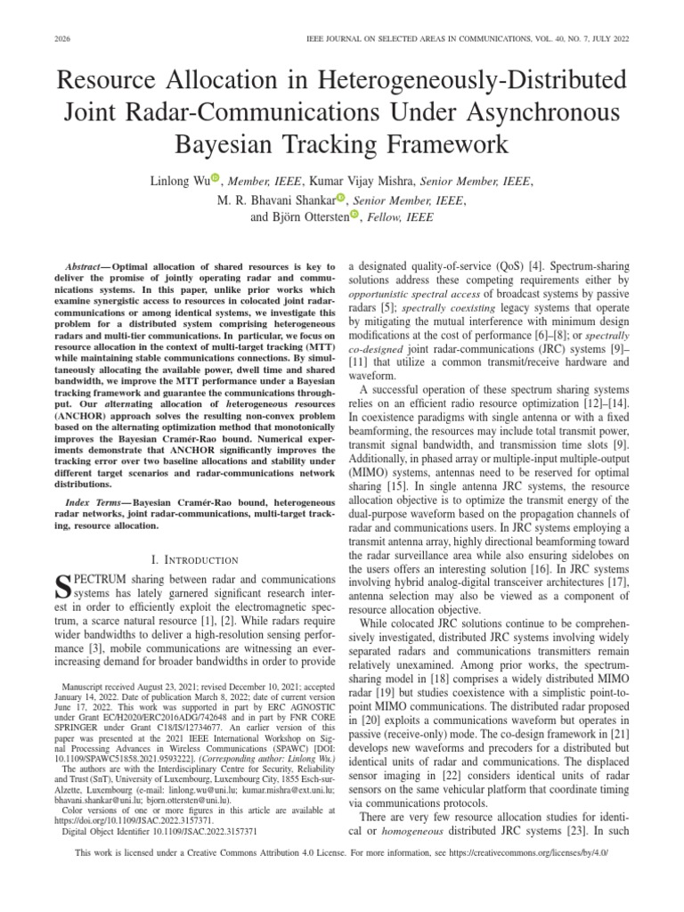 Resource Allocation in Heterogeneously-Distributed Joint Radar ... Resource Allocation in Heterogeneously-Distributed Joint Radar ...