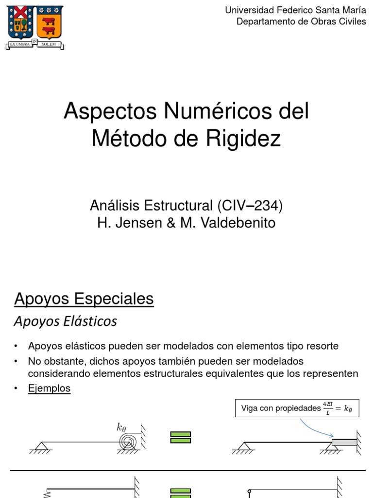 06 - Aspectos - Numericos Del Metodo de Rigidez | PDF | Análisis estructural | Rigidez