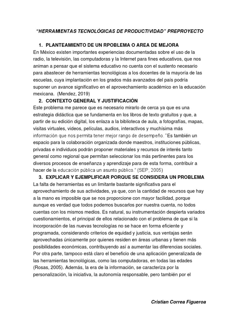 PREPROYECTO | PDF | Enseñando | Aprendizaje