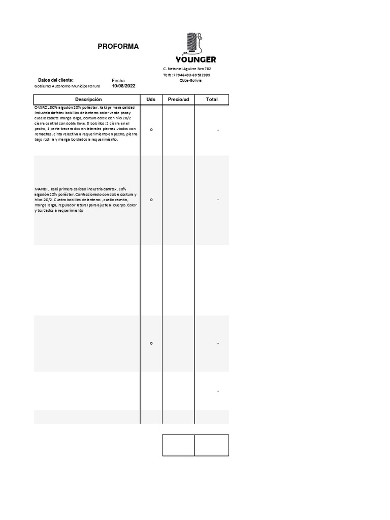 Younger: Proforma | PDF
