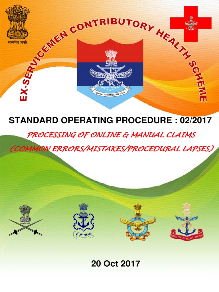 Sop On Processing of Online and Manual Claims-Echs | PDF