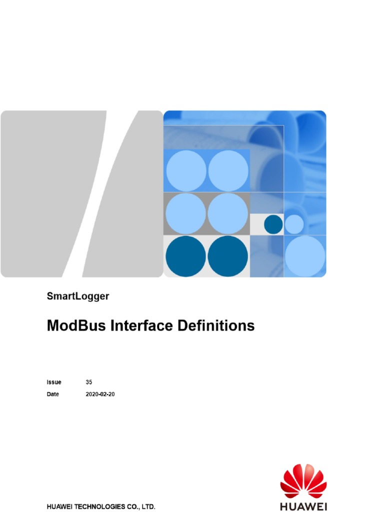 Huawei Modbus Interface Definitions 2020 | PDF