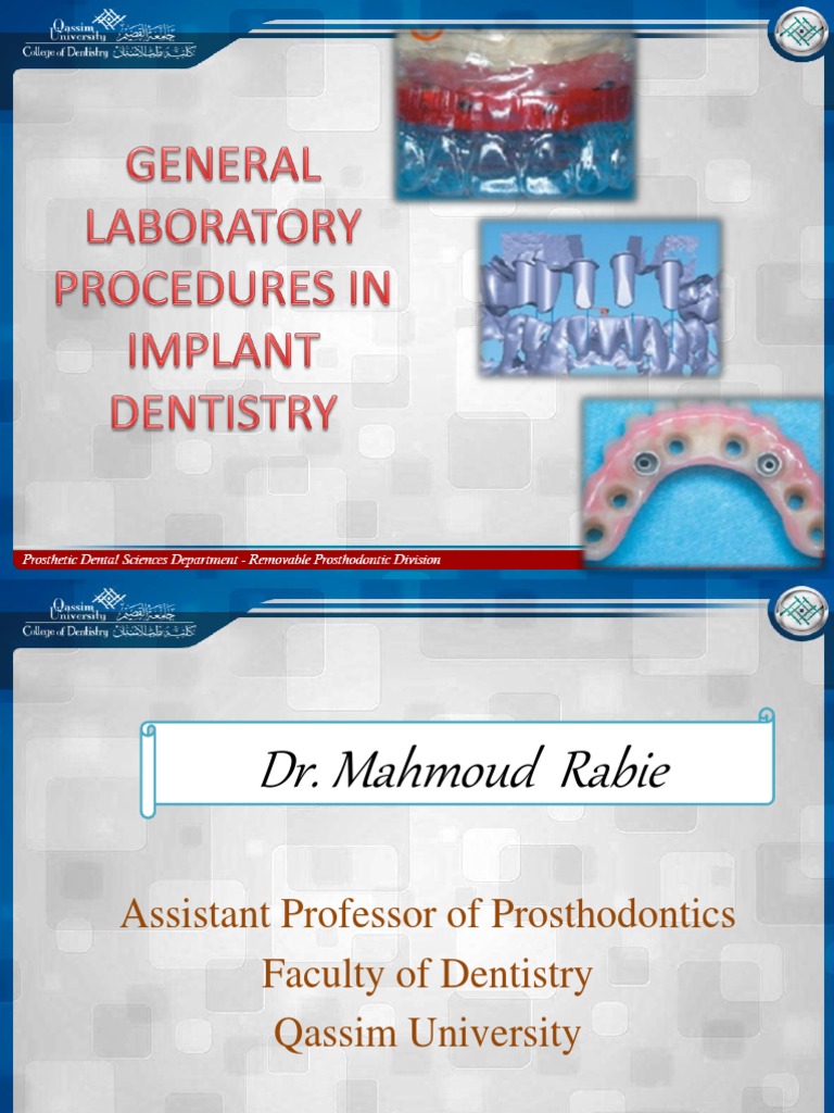 General Laboratory Procedures | PDF | Dental Implant | Dentistry Branches