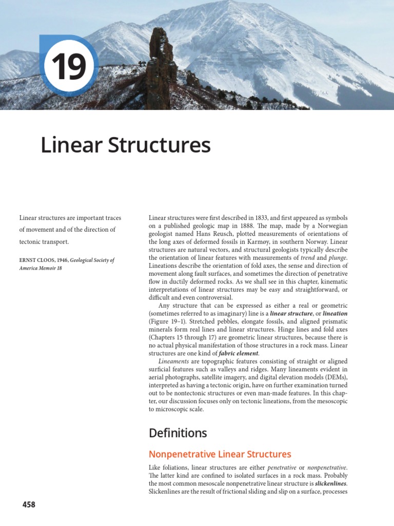 19 Linear Structures | PDF | Structural Geology | Minerals