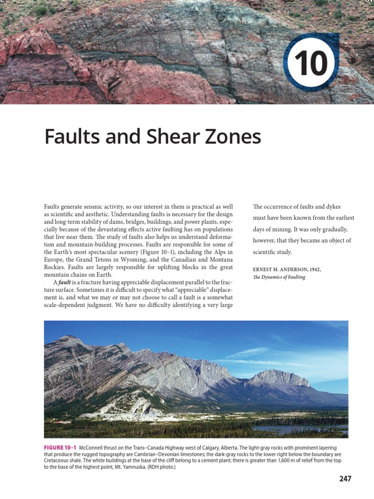 Geology of Faults & Shear Zones | PDF | Fault (Geology) | Geology