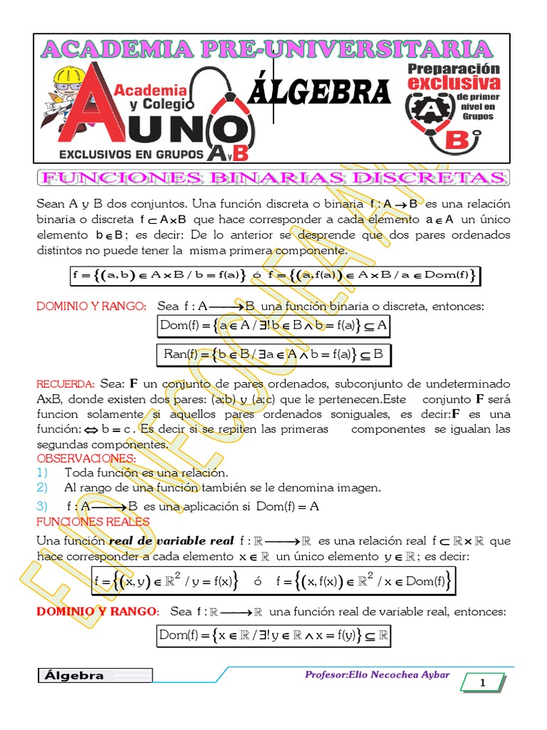 Dominio Rango-Funciones | PDF