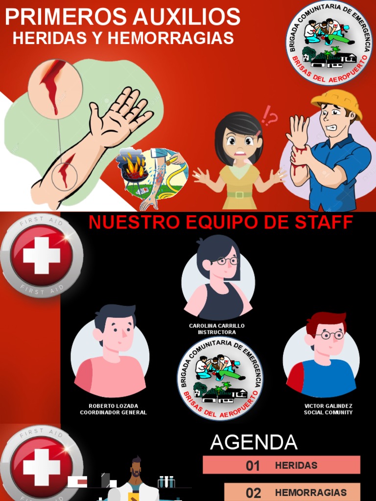 Clase-4-Heridas y Hemorragias - Primeros Auxilios | Descargar gratis PDF | Quemar | Piel