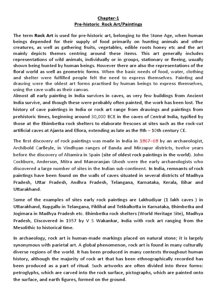 Prehistoric Art Notes XI | PDF | Rock Art