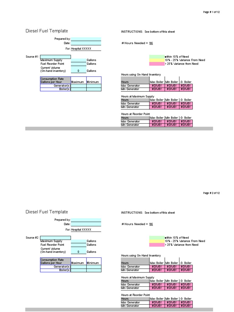 Diesel Template | PDF
