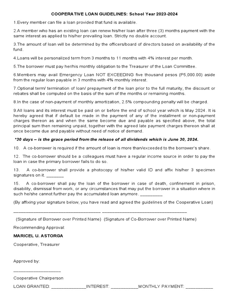 Loan Form | PDF | Loans | Interest