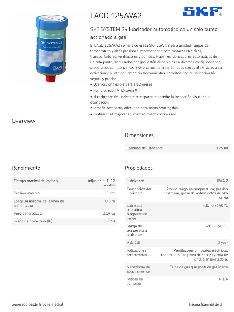 SKF LAGD 125 - WA2 Specification | PDF | Red mundial | Internet y web
