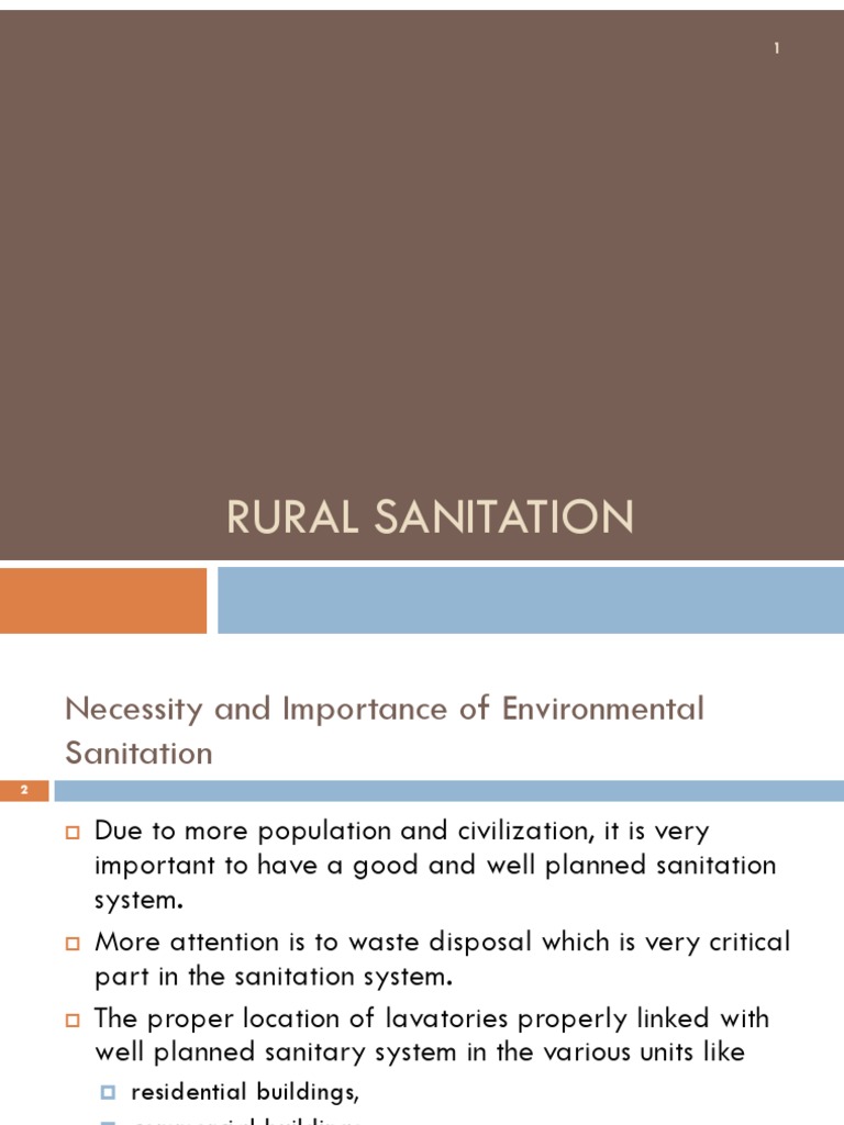 L-11,12 Rural Sanitation | PDF | Biogas | Sanitation