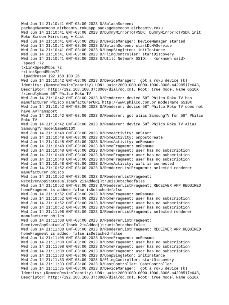 Ourlog 7801 | PDF | Roku | Electronics