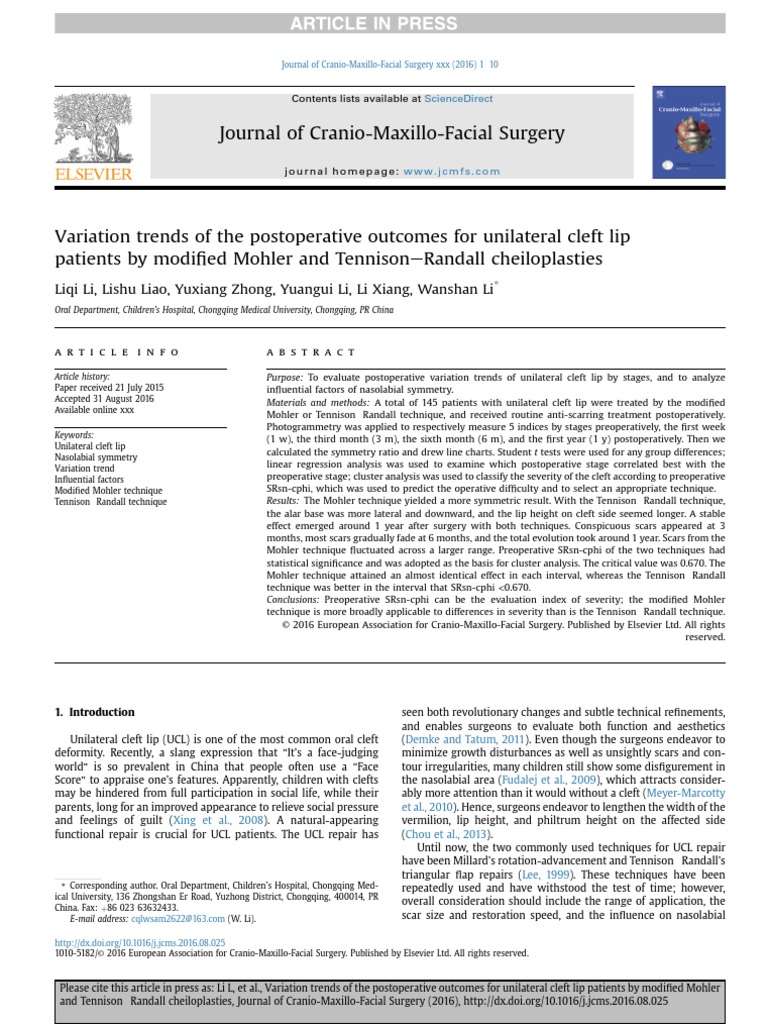 Mohler and Tennison Randall | PDF | Clinical Medicine
