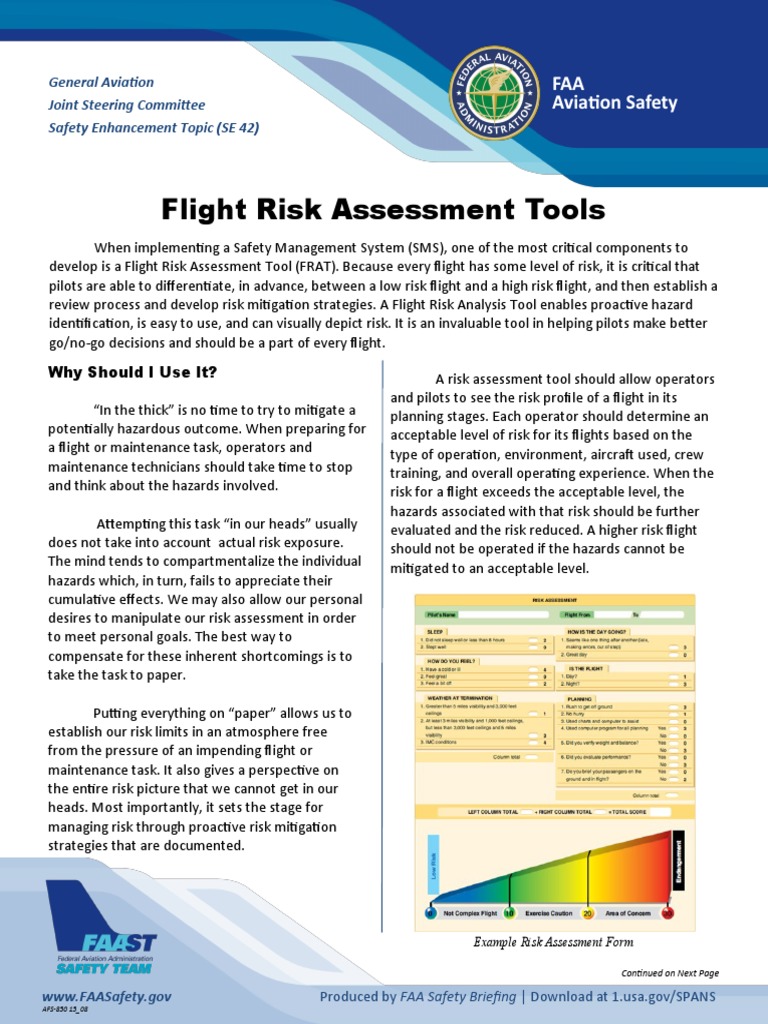 Flight Risk Assessment Tools | PDF | Risk | Risk Assessment