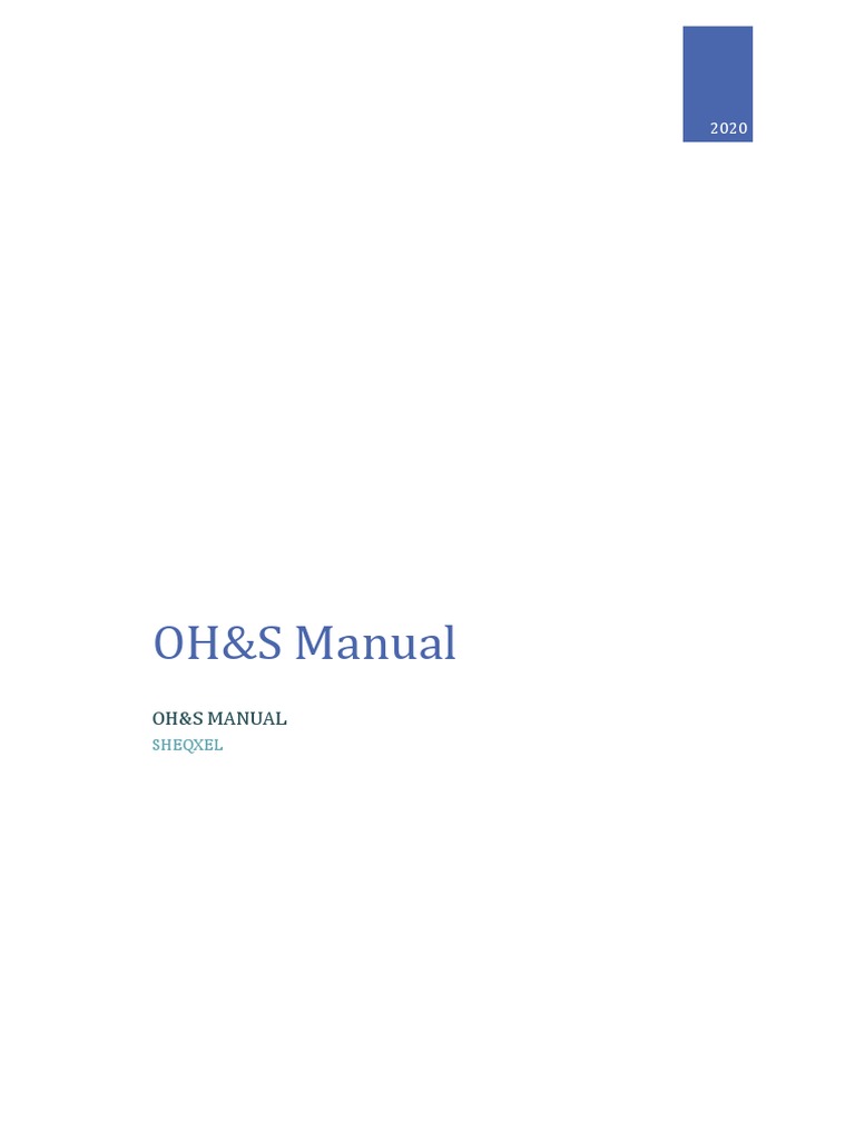 03 OH&S Manual | PDF | Risk | Occupational Safety And Health