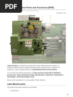 Lathe Machine & Operations | PDF | Machining | Metalworking