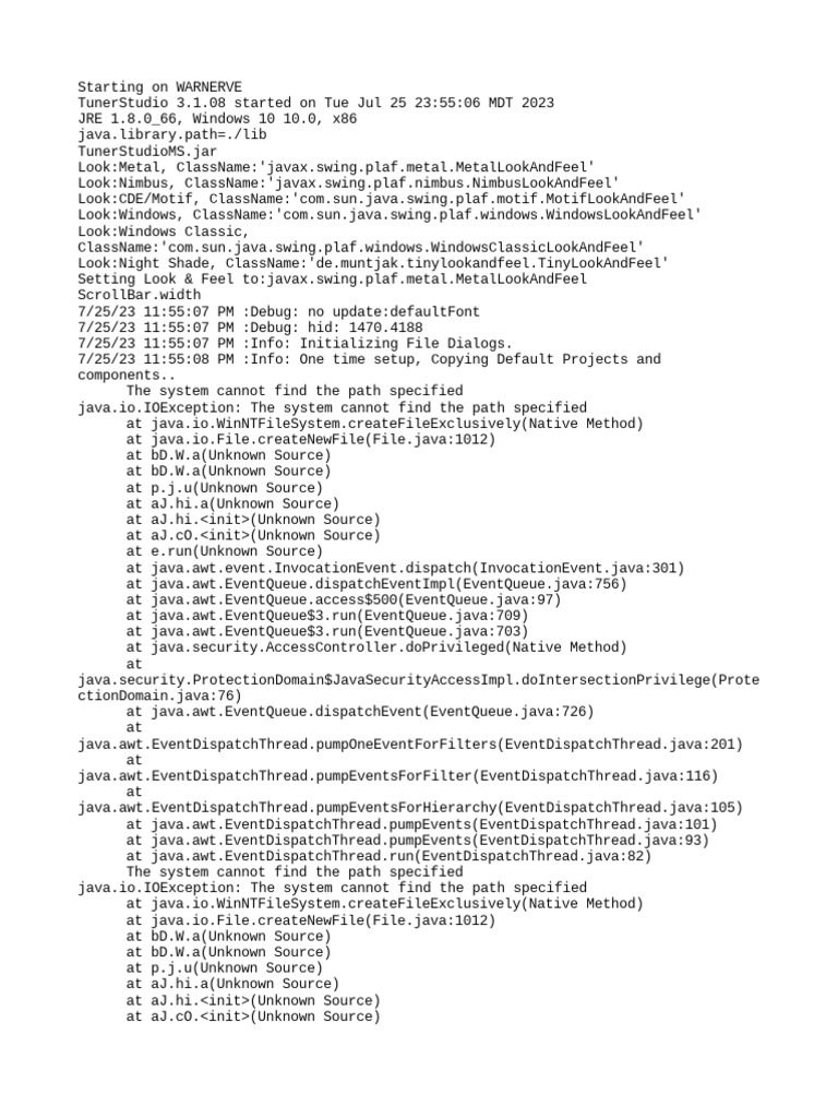 Tuner Studio App Debug | PDF | Java (Programming Language) | Software Development