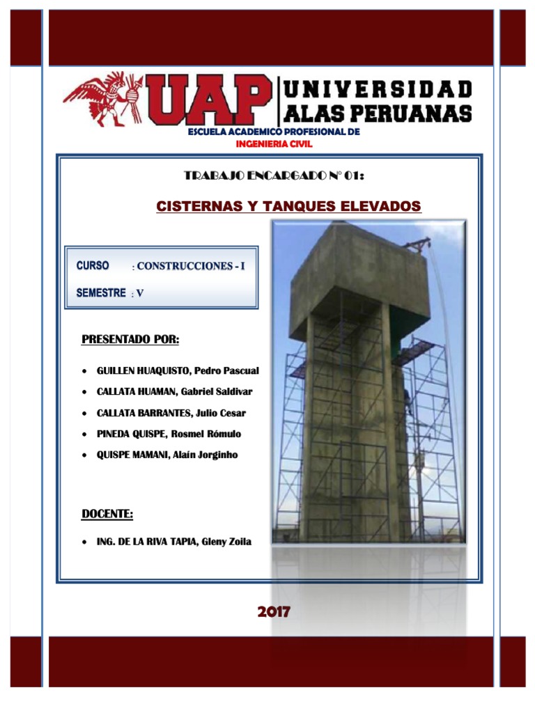 PDF 03 Tanque Elevado y Cisterna - Compress | PDF | Hormigón | Fundación (Ingeniería)