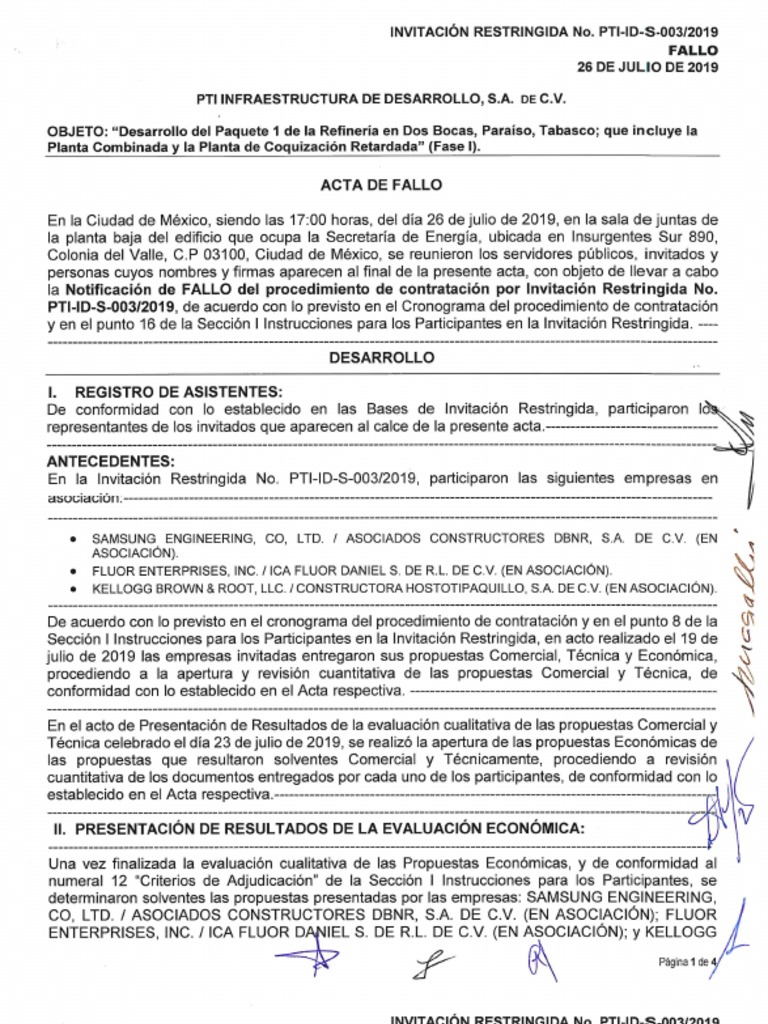 PTI-ID-S-003-2019 PAQUETE 1 (26jul19) | PDF