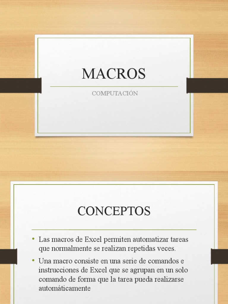 Macros | PDF | Microsoft Excel | Macro (informática)