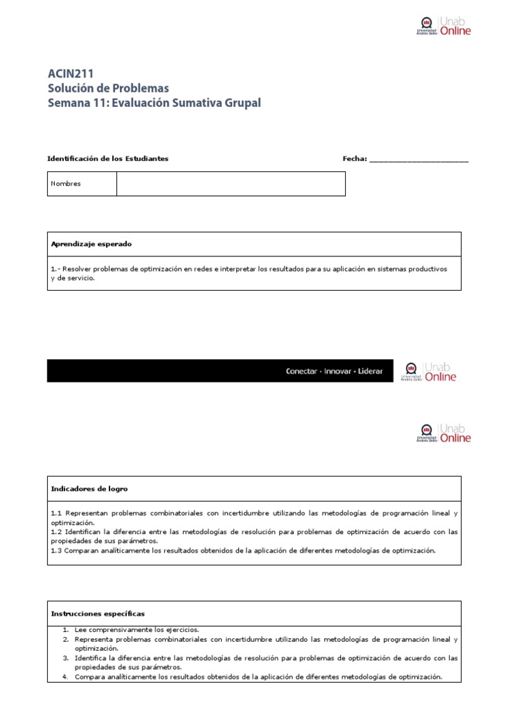 04 Acin211 s11 Solucion PDF | PDF | Optimización Matemática | Programación lineal