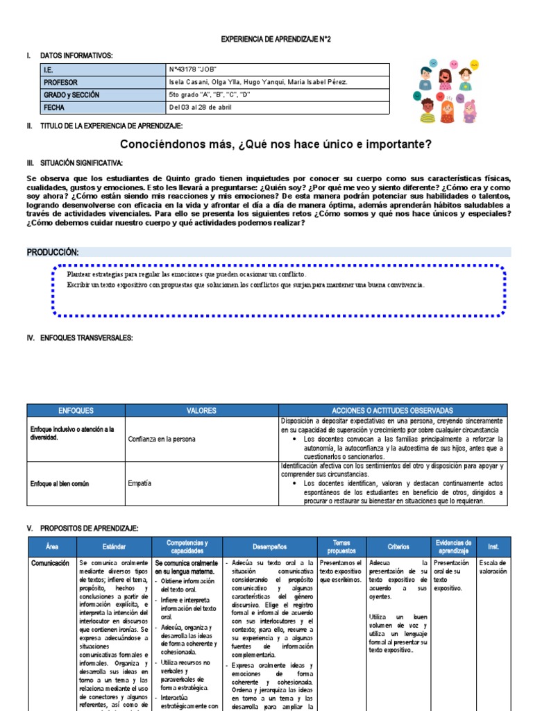 EXPERIENCIA_DE_APRENDIZAJE_N°02- 5to | PDF | Números | Exponenciación