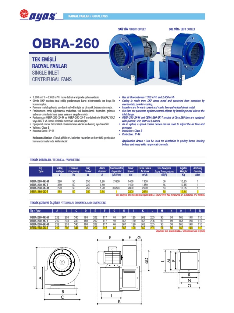 Trifaze Motorlu Salyangoz Fan Ayas | PDF