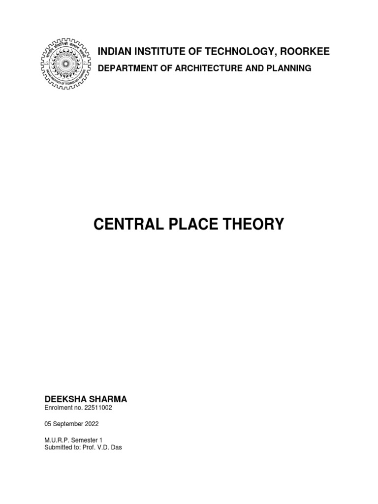 Central Place Theory in Urban Planning | PDF