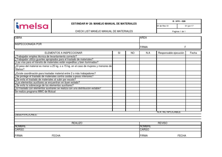 check list MMC | PDF