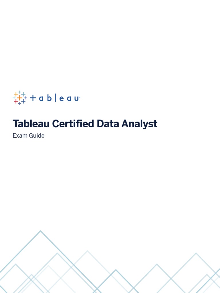 TableauCertifiedDataAnalyst ExamGuide | Download Free PDF | Data Analysis | Data