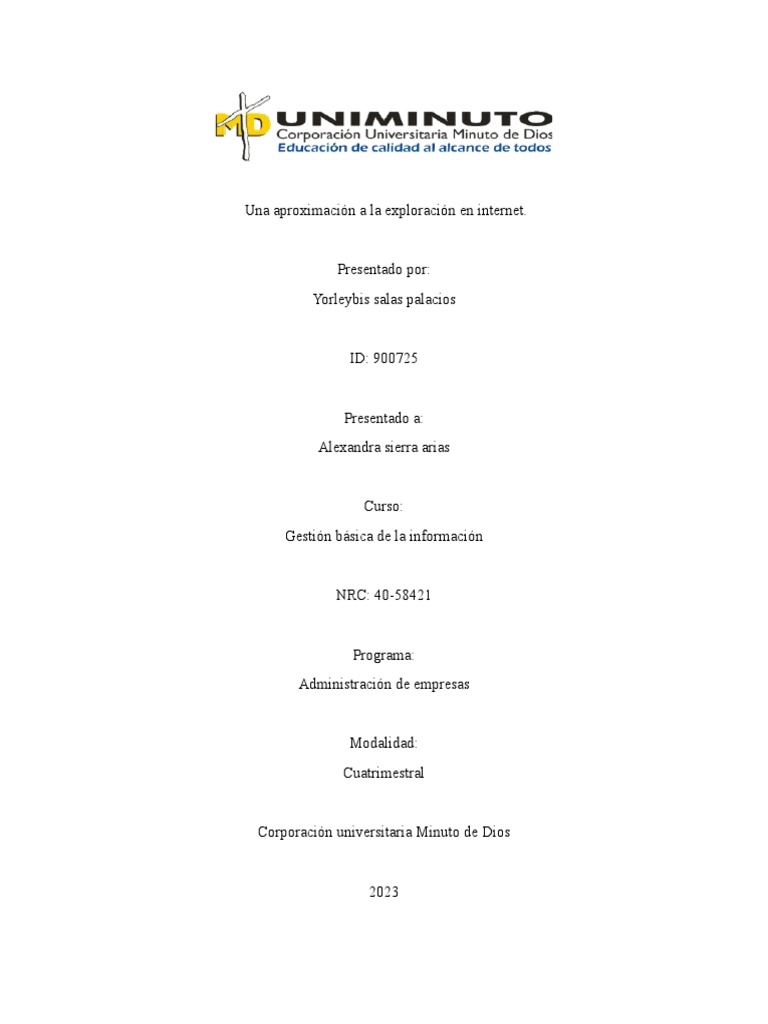 Una Aproximación A La Exploración en Internet. | PDF