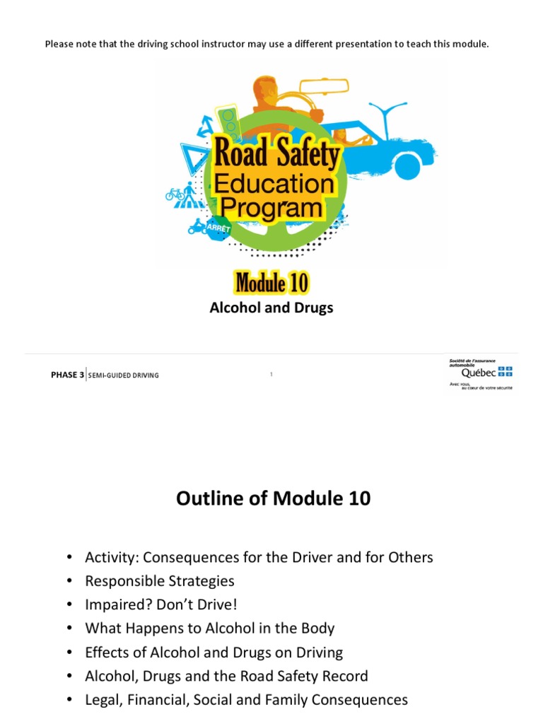 Module 10 Alcohol Drugs | PDF | Driving Under The Influence