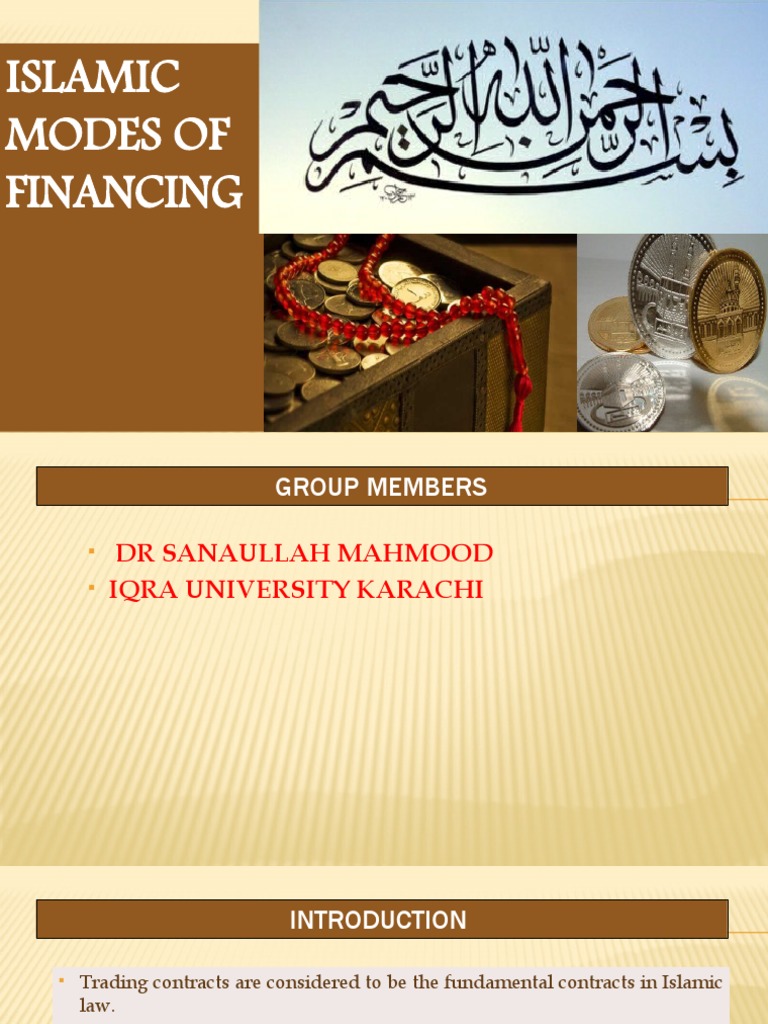 Islamic Modes of Financing | PDF | Lease | Economies