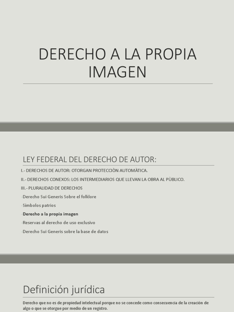Clase 4 Derecho A La Propia Imagen | PDF | Privacidad | Principios éticos